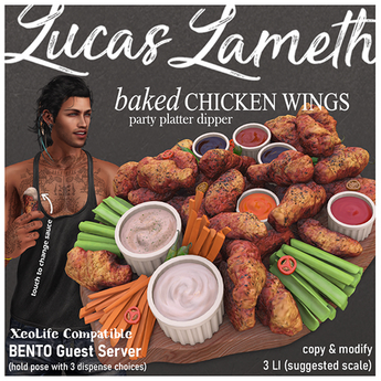 Second Life Marketplace - [Lucas Lameth] Baked Chicken Wings